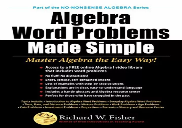 PPT - download Algebra Word Problems Made Simple: Master Algebra the ...