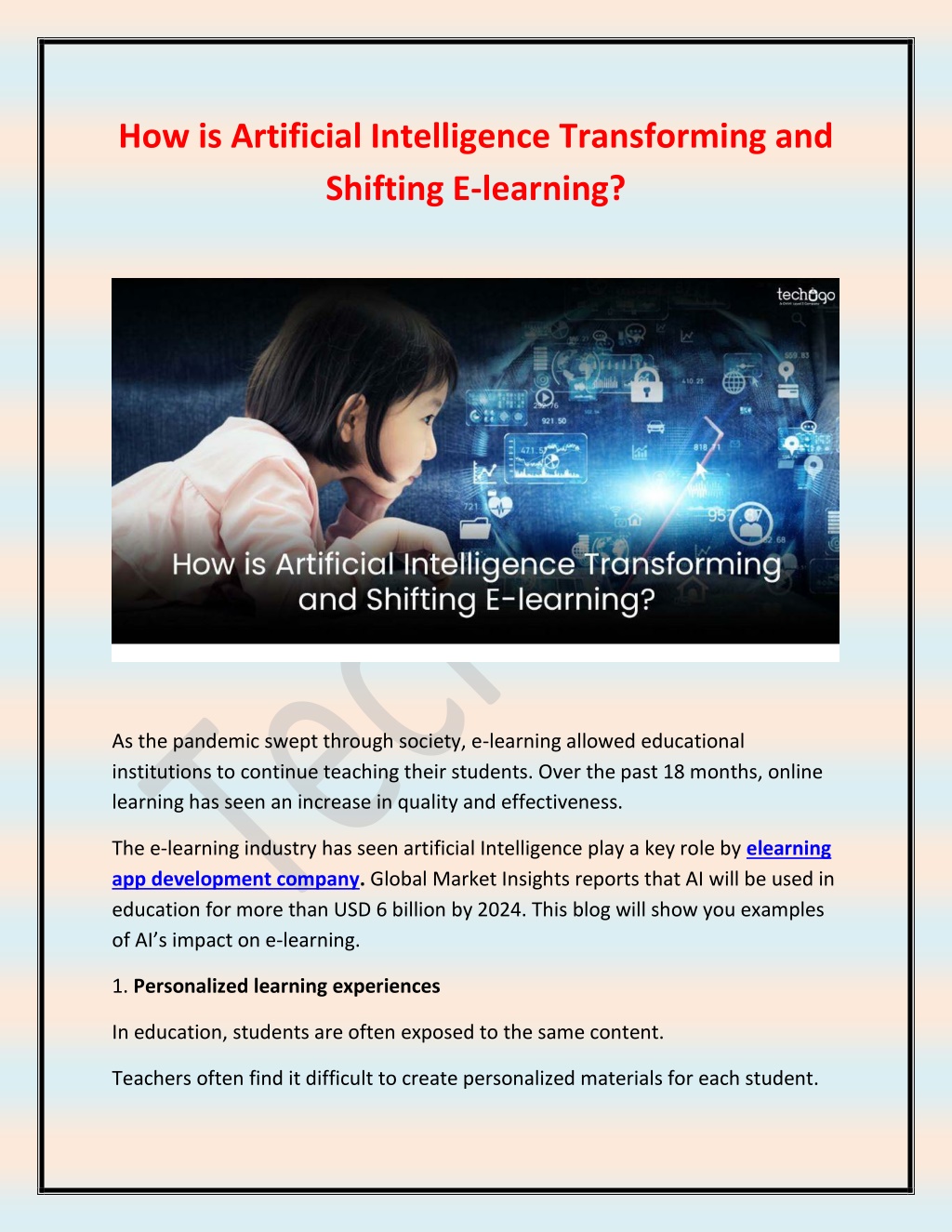 PPT - How is Artificial Intelligence Transforming and Shifting E ...