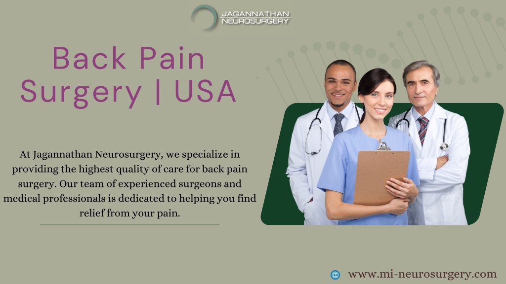 PPT - Back Pain Surgery | Expert Care at Jagannathan Neurosurgery ...