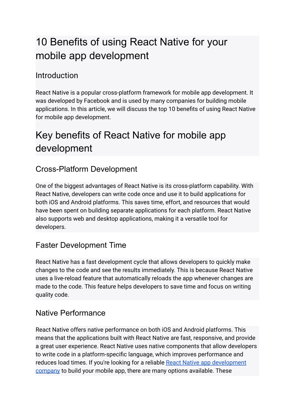 PPT - 10 benefits of using React Native for your mobile app development ...