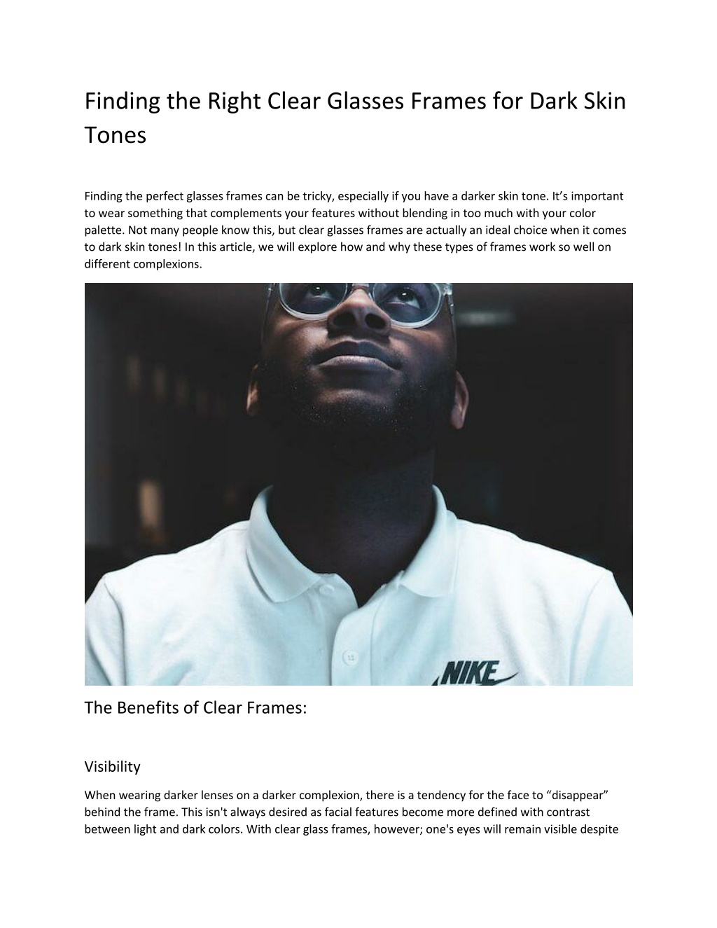 PPT - Finding the Right Clear Glasses Frames for Dark Skin Tones ...