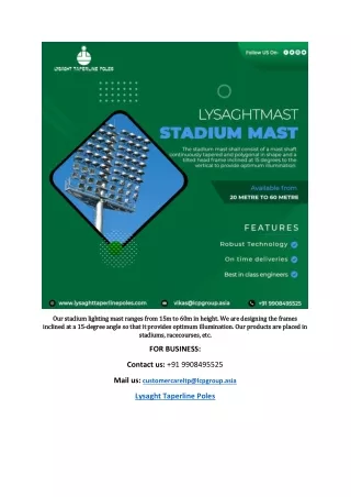 PPT - Best stadium mast manufactures in Tamilnadu PowerPoint ...