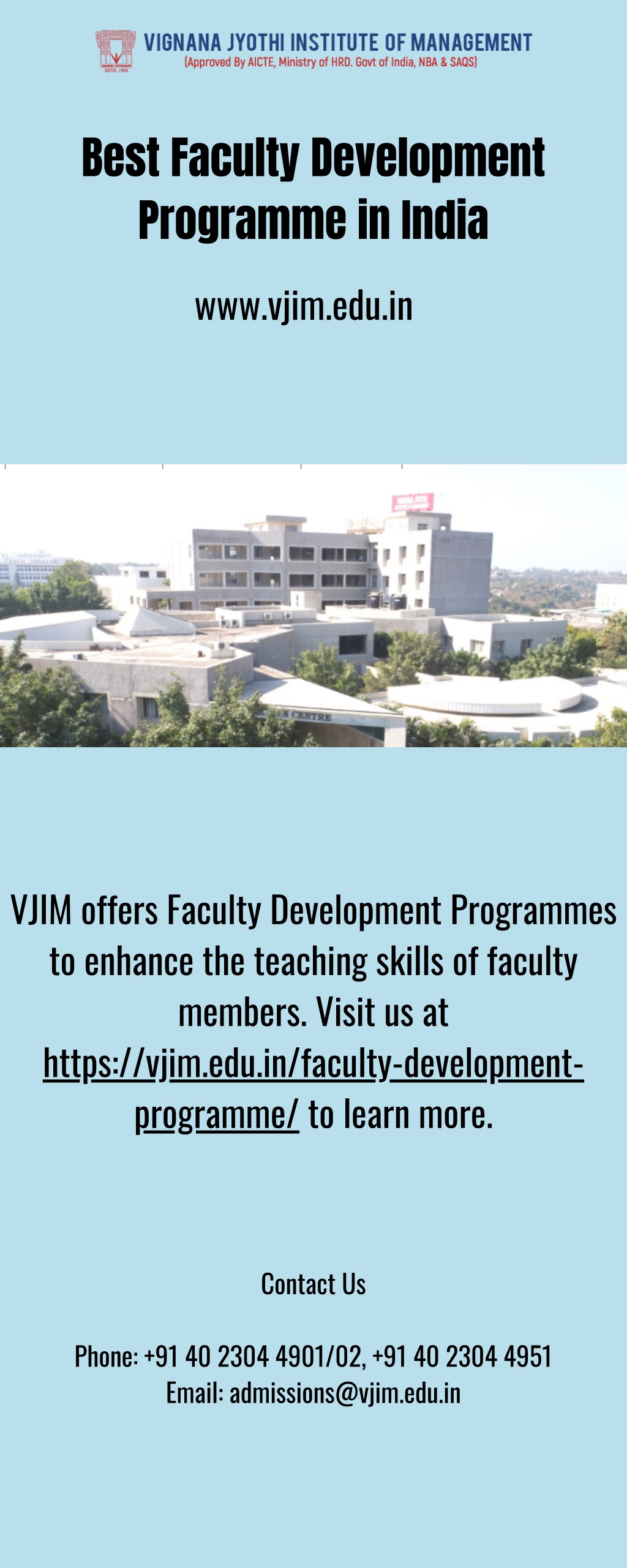 PPT - Best Faculty Development Programme in India - Vjim.edu.in ...