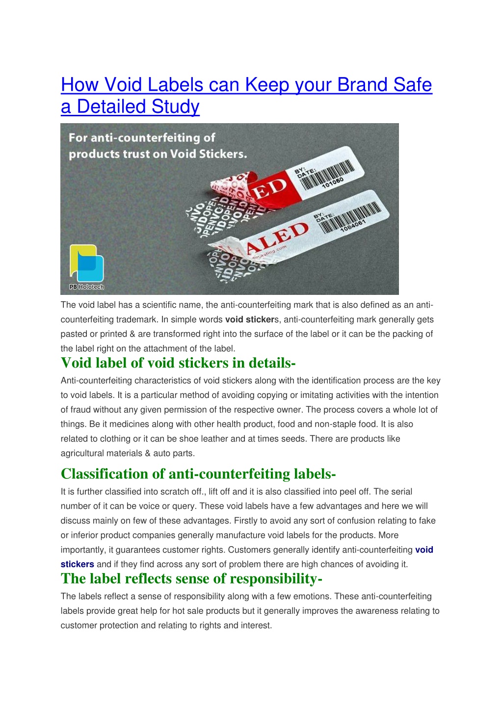 PPT - How Void Labels can Keep your Brand Safe a Detailed Study ...
