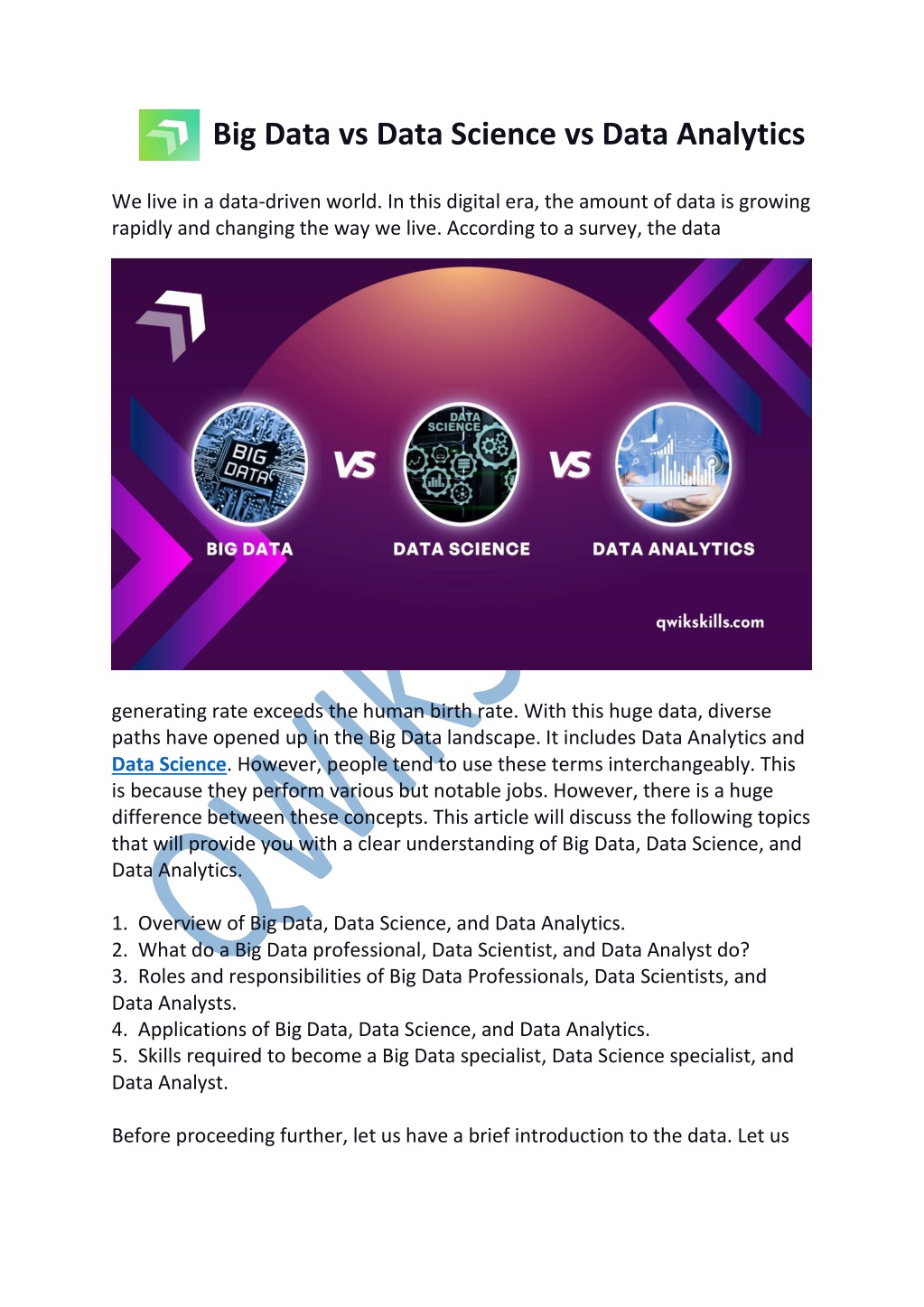 PPT - Big Data vs Data Science vs Data Analytics PowerPoint ...