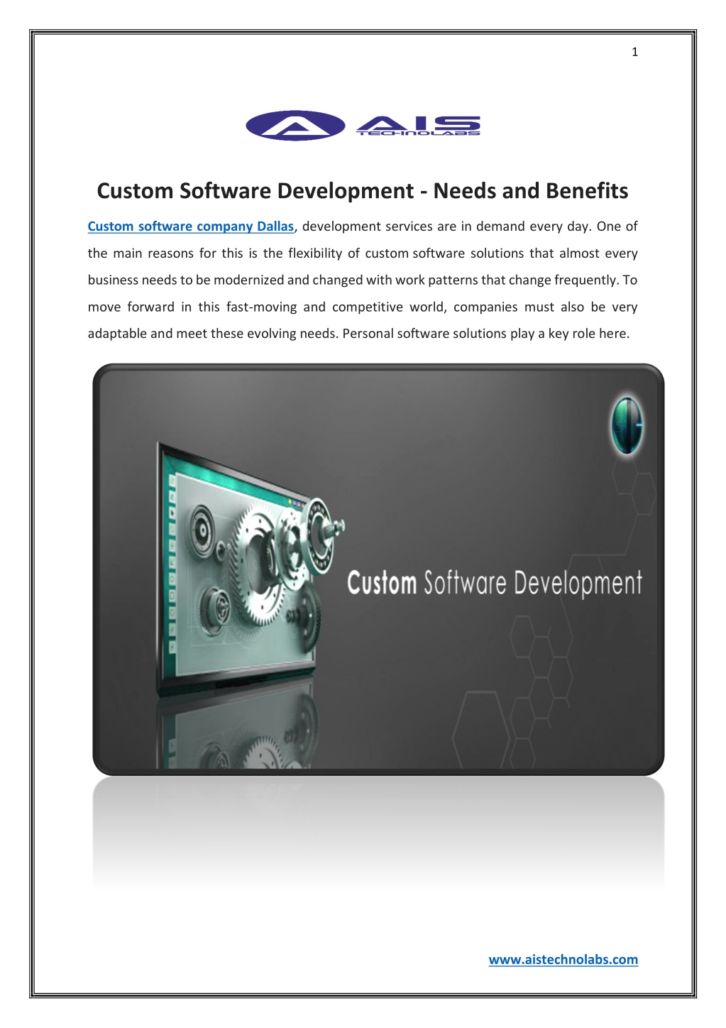PPT - Custom Software Development - Needs And Benefits PowerPoint ...
