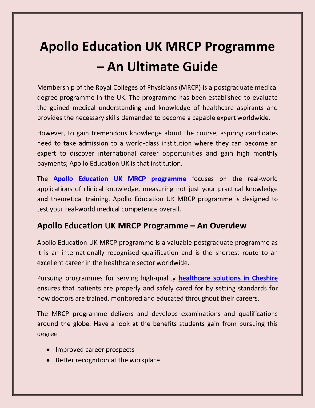 PPT - Apollo Education UK MRCP Programme - An Ultimate Guide PowerPoint Presentation - ID:12069875