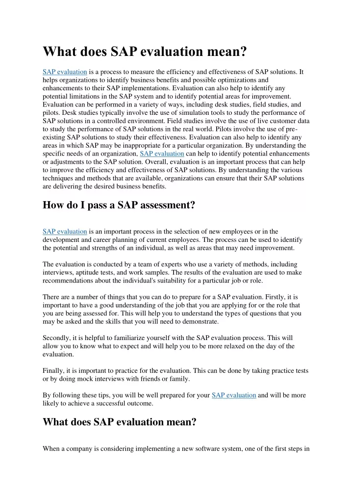 PPT - SAP Evaluation Decatur, Atlanta and Marietta-30067 | SAP ...