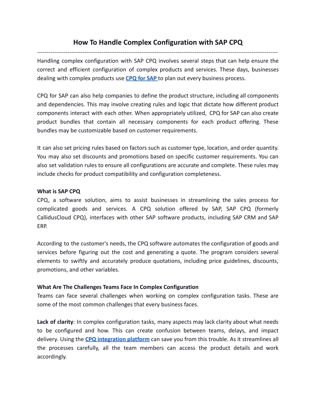 PPT - How To Handle Complex Configuration with SAP CPQ PowerPoint Presentation - ID:12070320