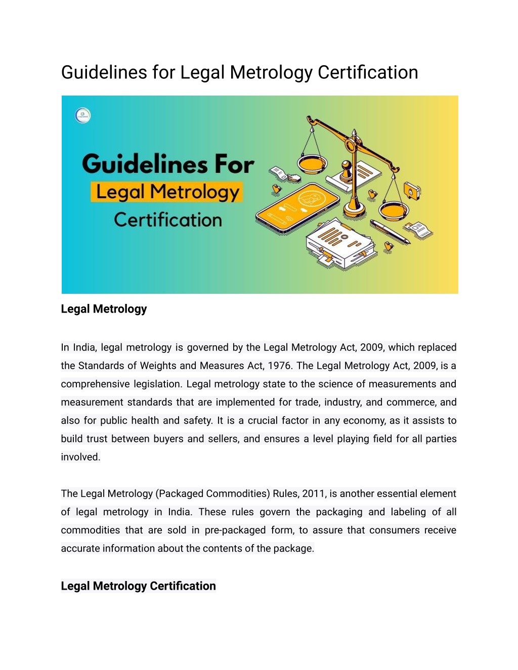 PPT - Guidelines for Legal Metrology Certification PowerPoint ...