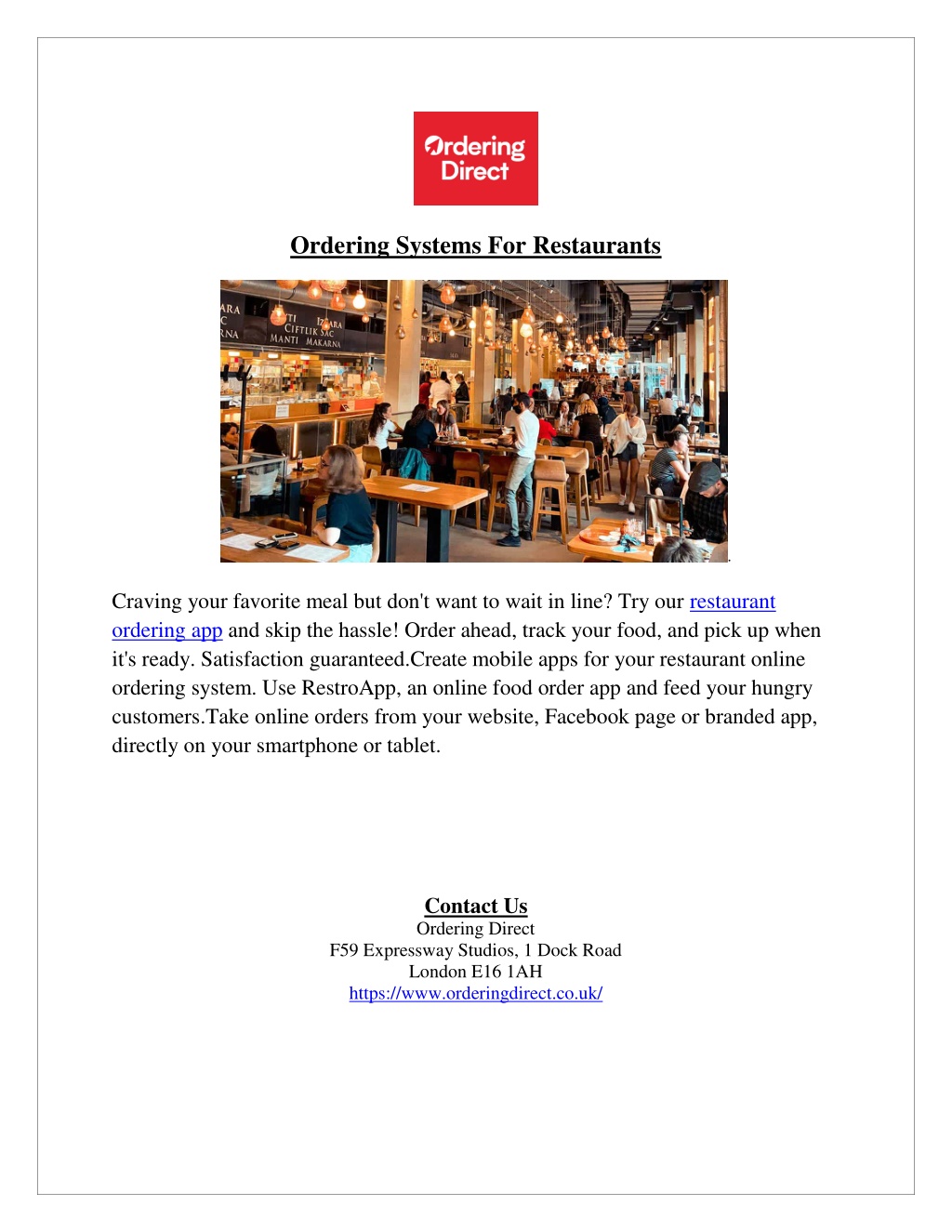 PPT - Ordering Systems For Restaurants - OrderingDirect PowerPoint ...
