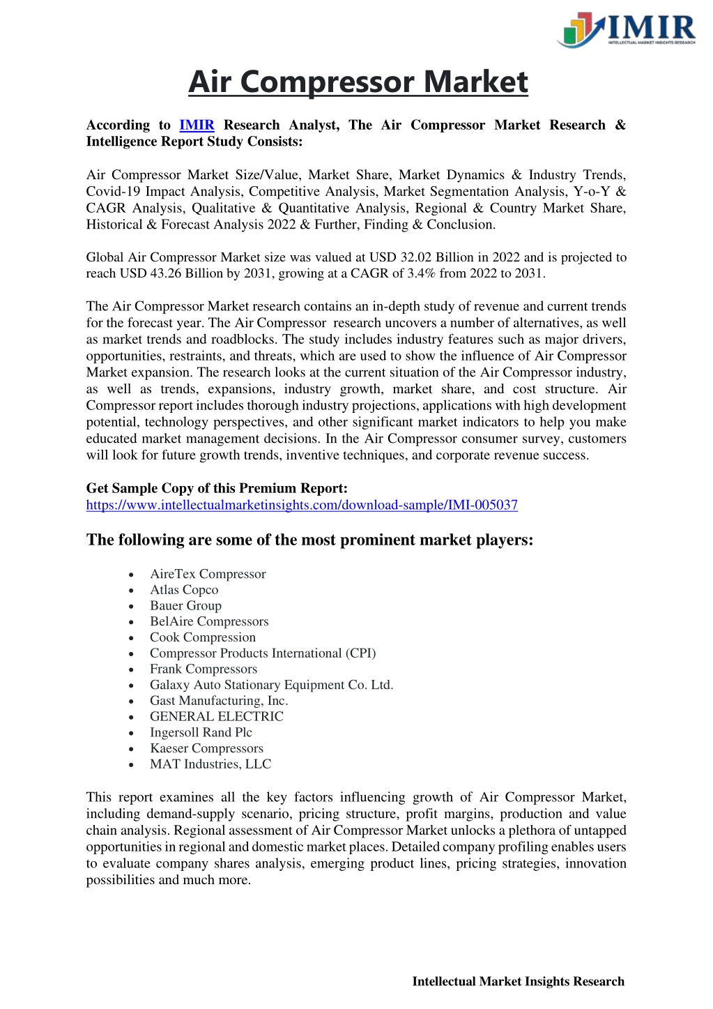 PPT - Air Compressor Market PowerPoint Presentation, free download - ID ...