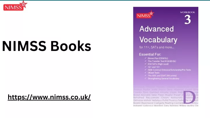 PPT - 11 Plus Advance Vocabulary Books | Nimss.co.uk PowerPoint ...