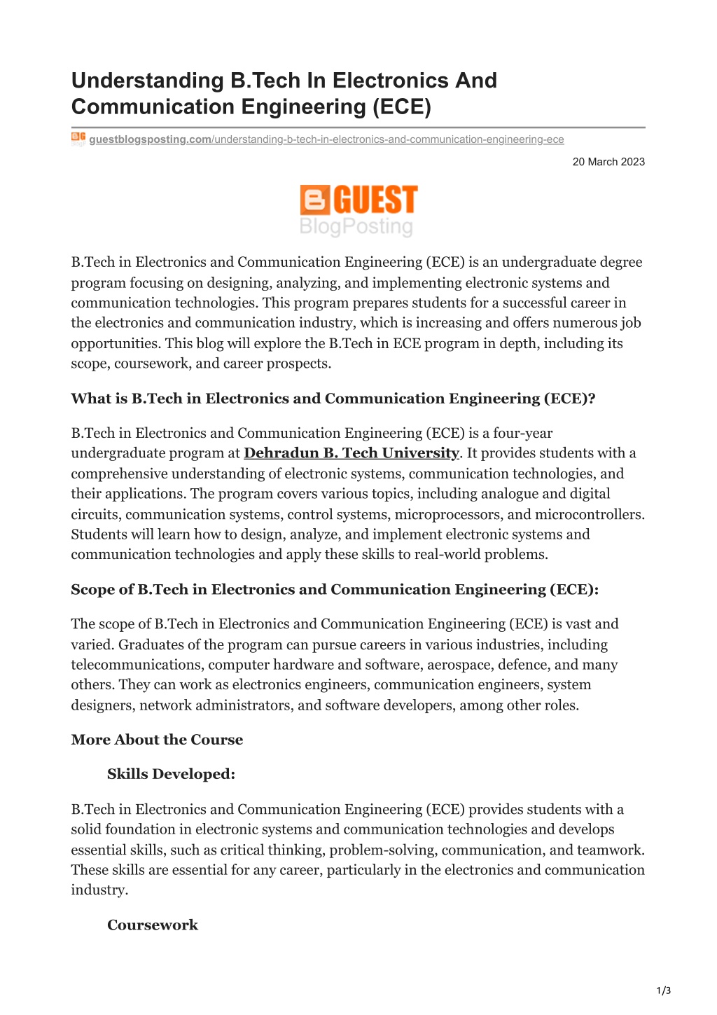 PPT - Understanding BTech In Electronics And Communication Engineering ECE PowerPoint ...