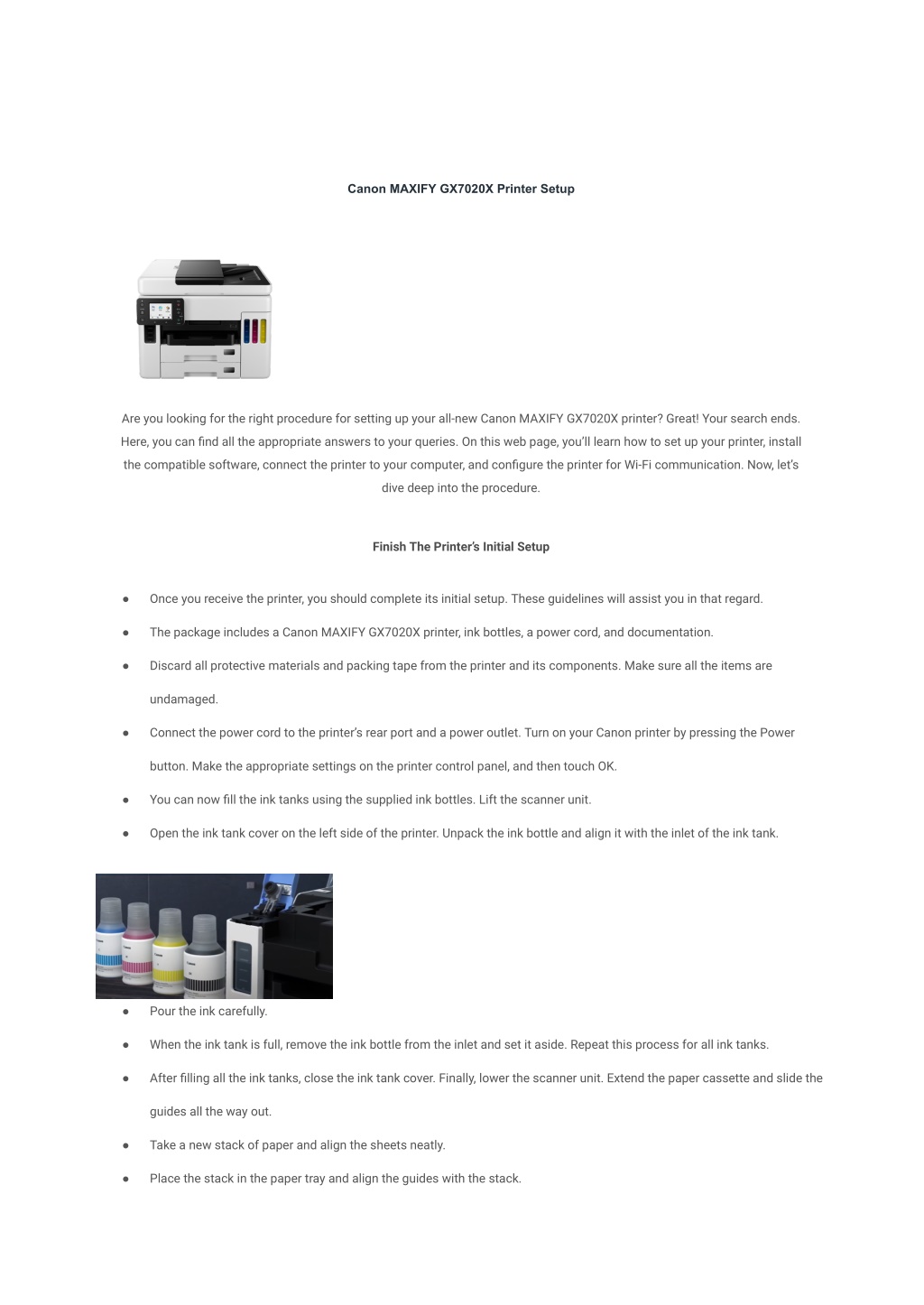PPT - Canon MAXIFY GX7020X Printer Setup PowerPoint Presentation, free ...
