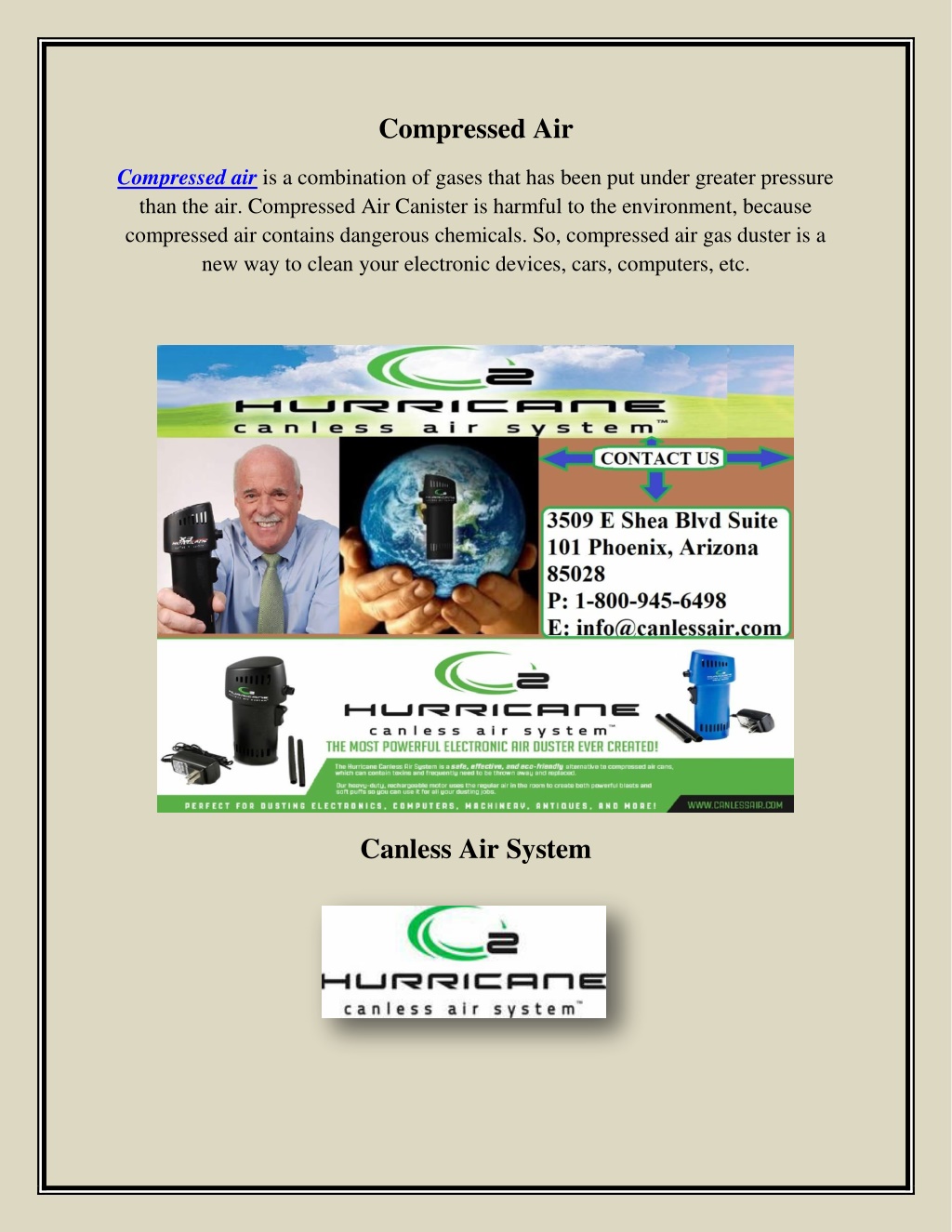 PPT - Compressed Air , canlessair PowerPoint Presentation, free download - ID:12078235
