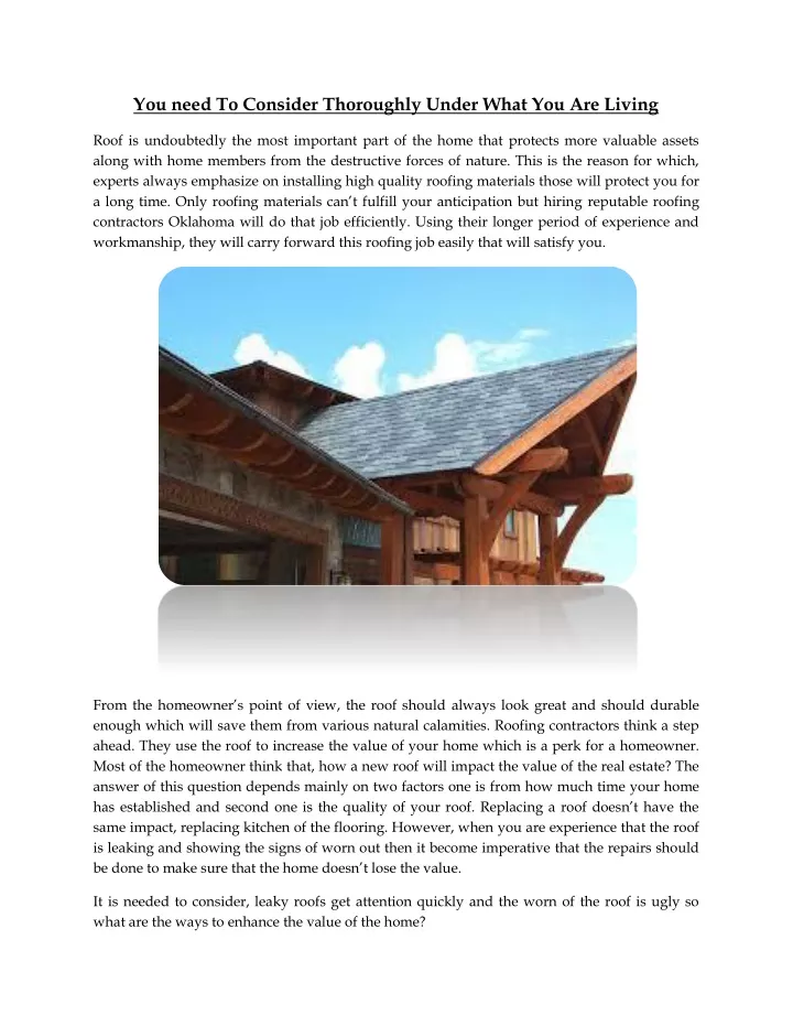 PPT - Roofing Oklahoma City- You need To Consider Thoroughly Under What ... PPT - Roofing Oklahoma City- You need To Consider Thoroughly Under What ...