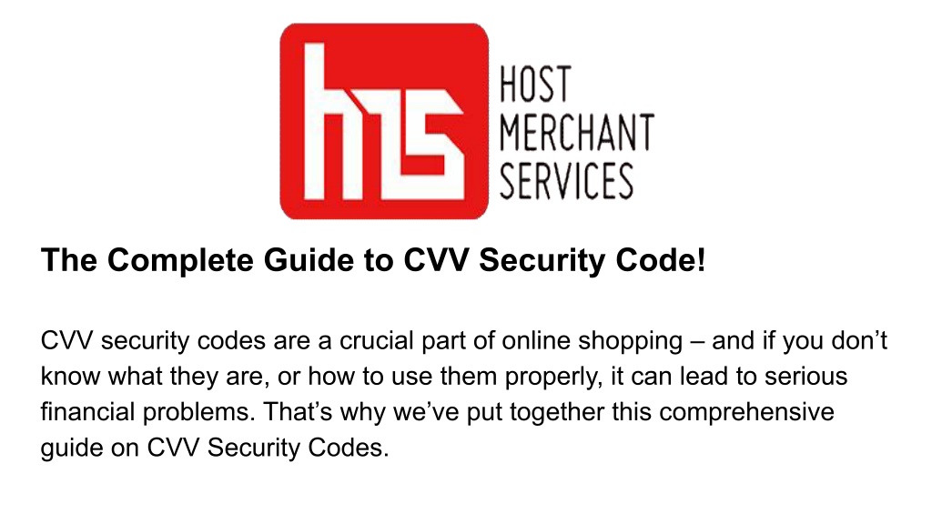 PPT - the-complete-guide-to-cvv-security-code! PowerPoint Presentation ...
