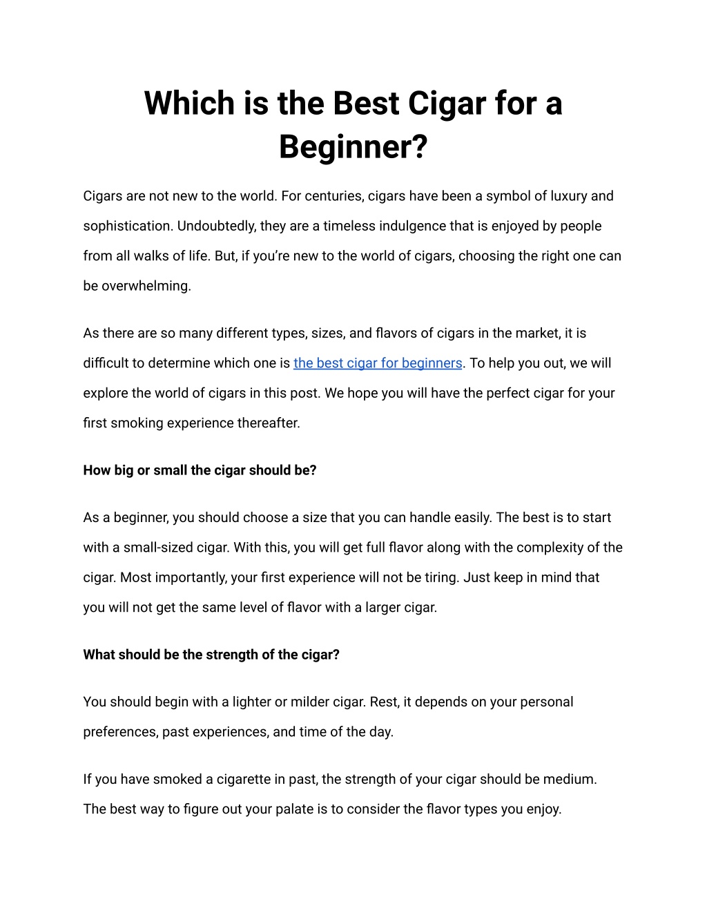 PPT - Which is the Best Cigar for a Beginner PowerPoint Presentation ...