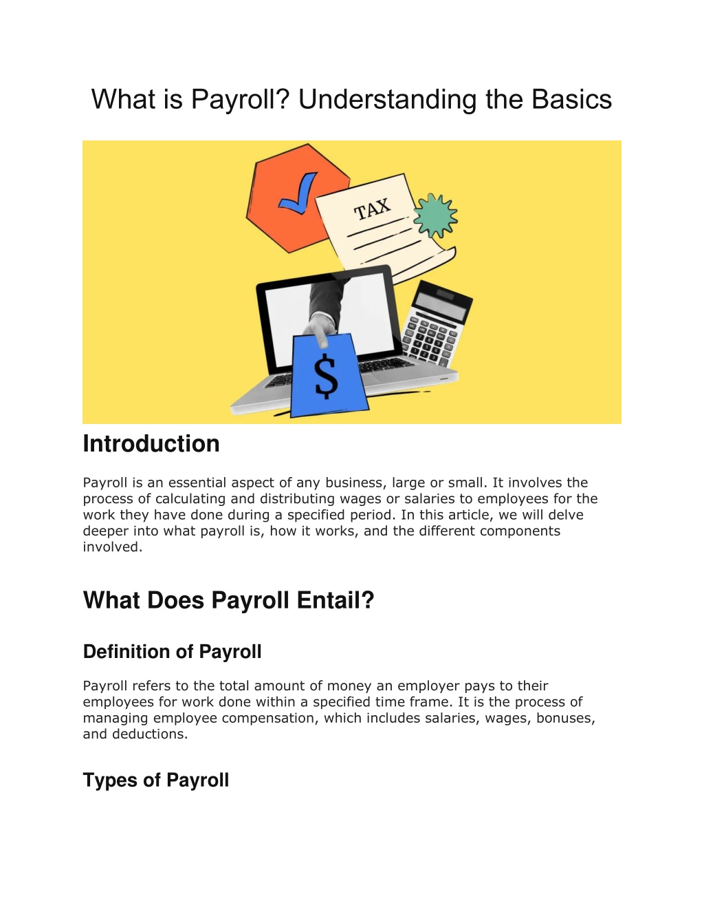 PPT - What is Payroll Understanding the Basics.docx PowerPoint Presentation - ID:12082334