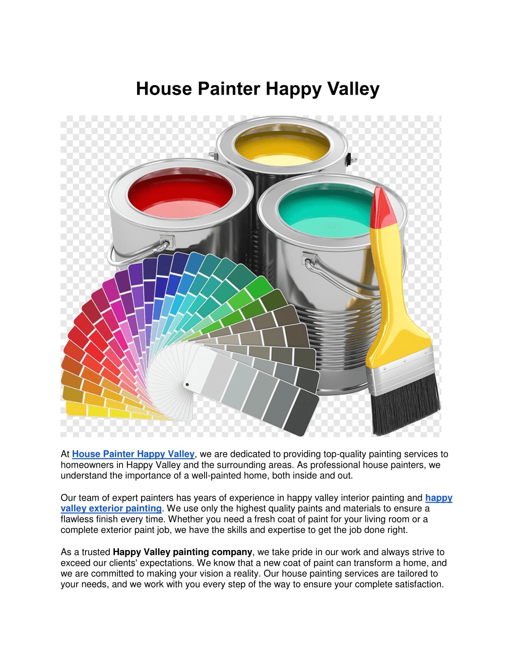 PPT - House Painter Happy Valley Agency PowerPoint Presentation, free ...