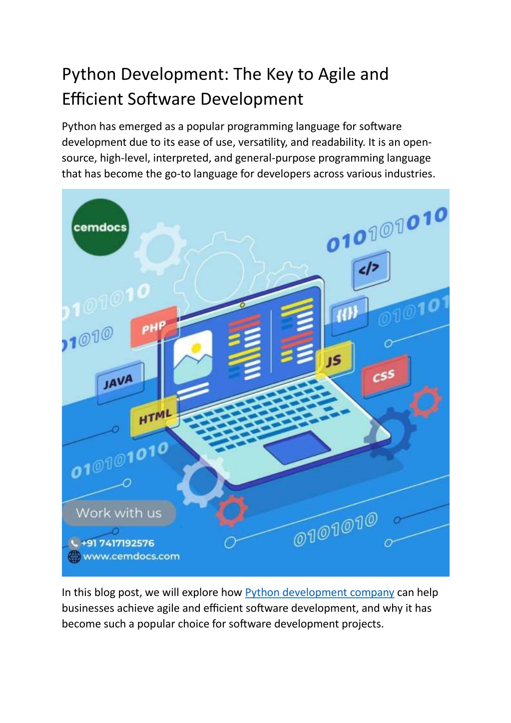 PPT - Python Development: The Key to Agile and Efficient Software Development PowerPoint ...