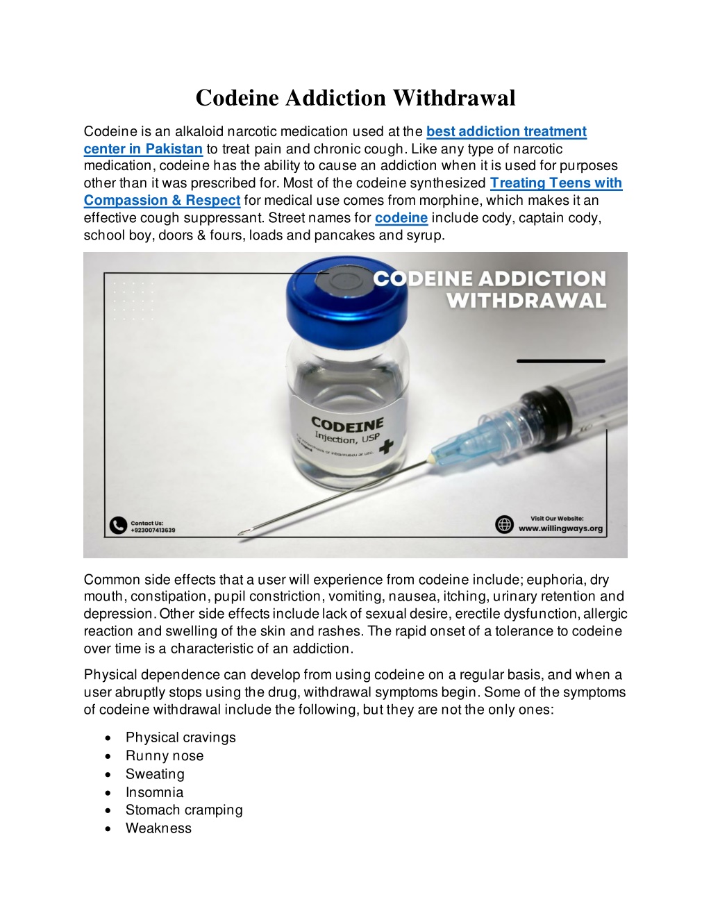 PPT - Codeine Addiction Withdrawal PowerPoint Presentation, free ...