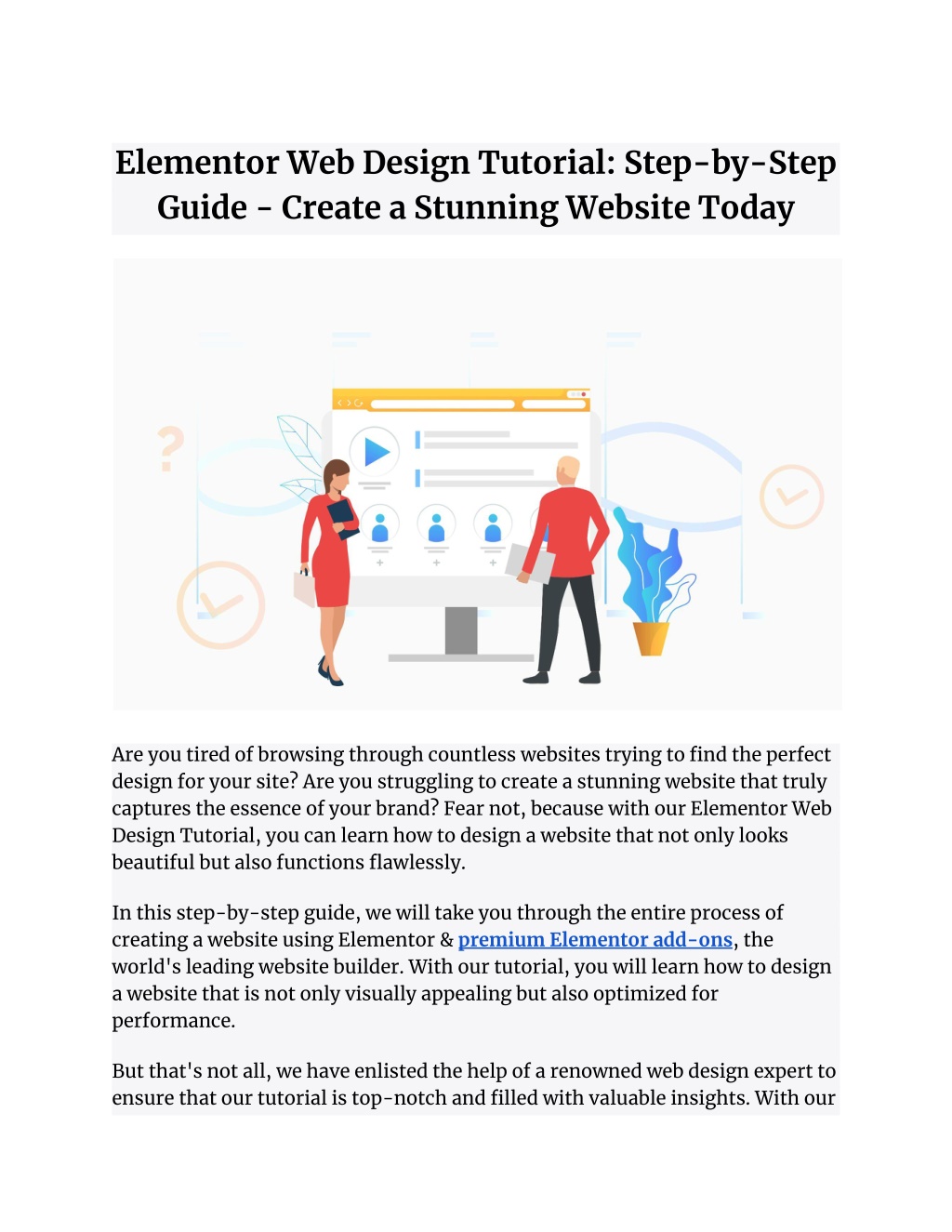 PPT - Elementor Web Design Tutorial: Step-by-Step Guide - Create a Stunning Website To ...