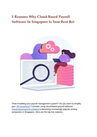 PPT - 5 Reasons Why Cloud-Based Payroll Software in Singapore Is Your Best Bet PowerPoint ...
