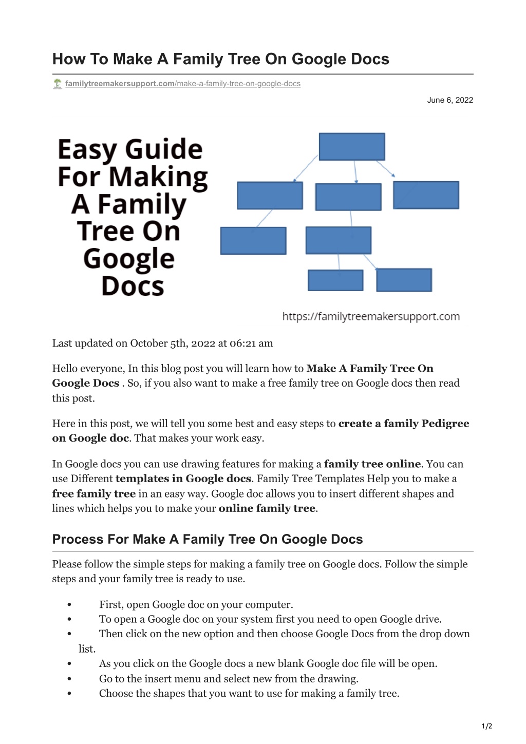 PPT - How To Make A Family Tree On Google Docs PowerPoint Presentation ...