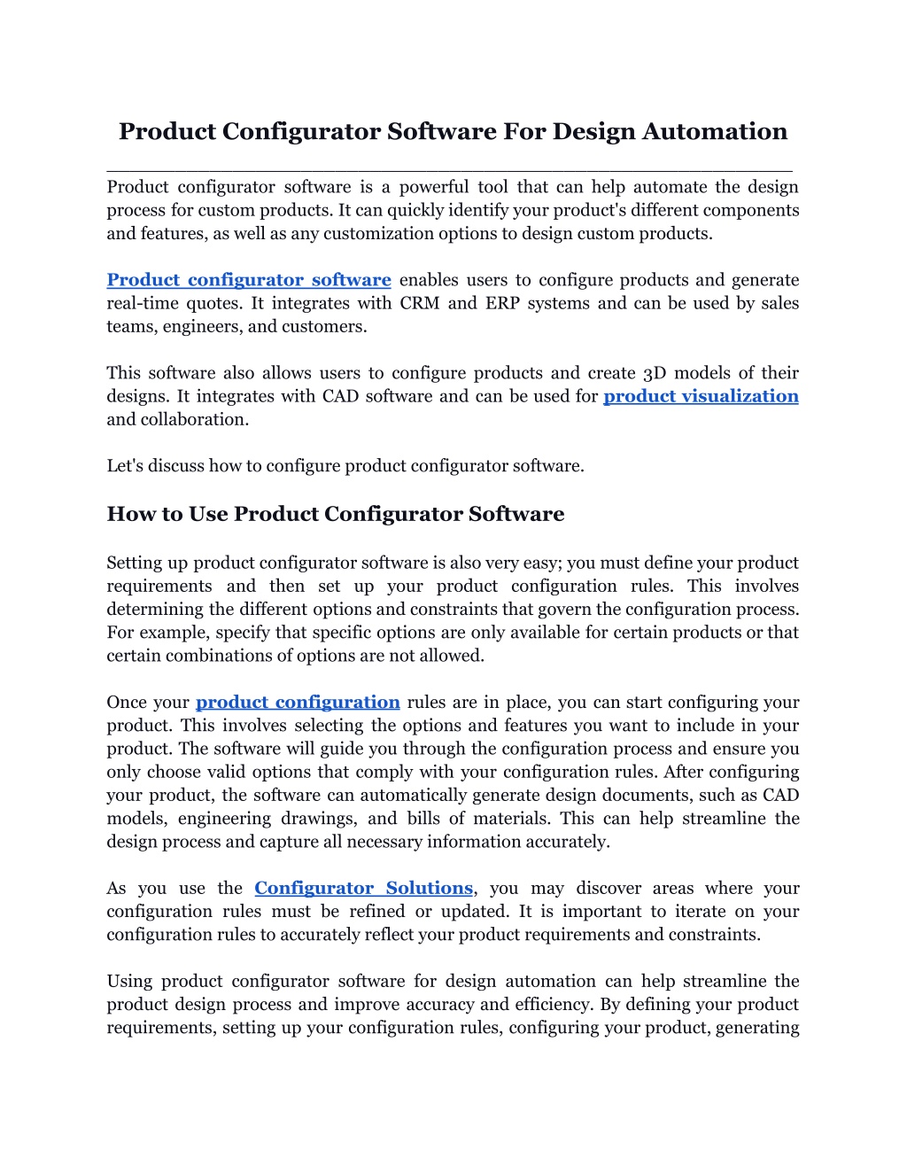 PPT - Product Configurator Software For Design Automation PowerPoint ...