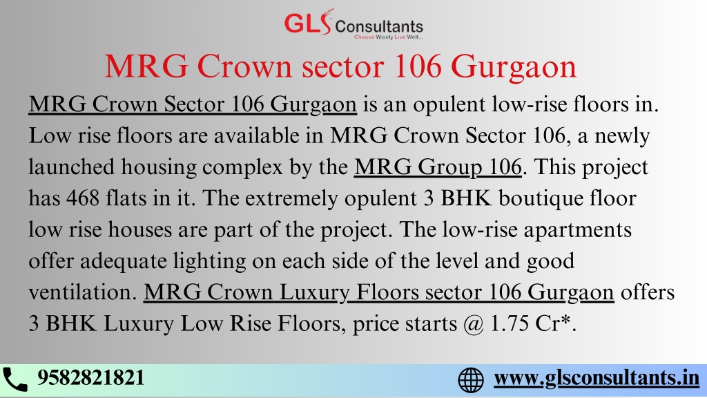 PPT - MRG Crown Sector 106 Gurgaon PowerPoint Presentation, free ...