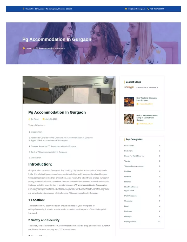 PPT - PG accommodation in Gurgaon PowerPoint Presentation, free download - ID:12097647