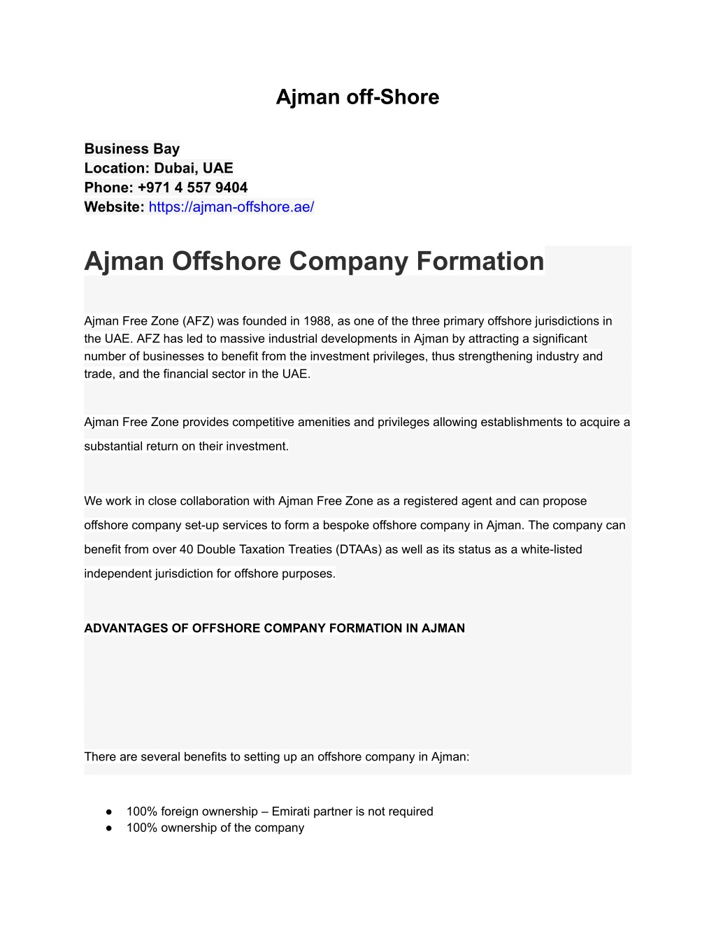PPT - Ajman off-Shore PDF PowerPoint Presentation, free download - ID:12097795