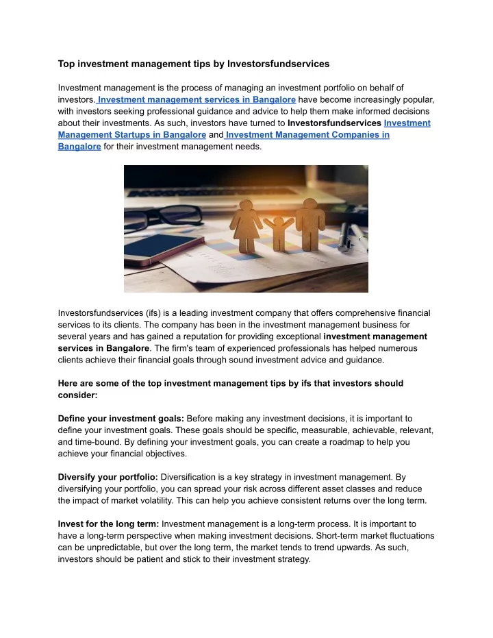 PPT - Top investment management tips by Investorsfundservices ...