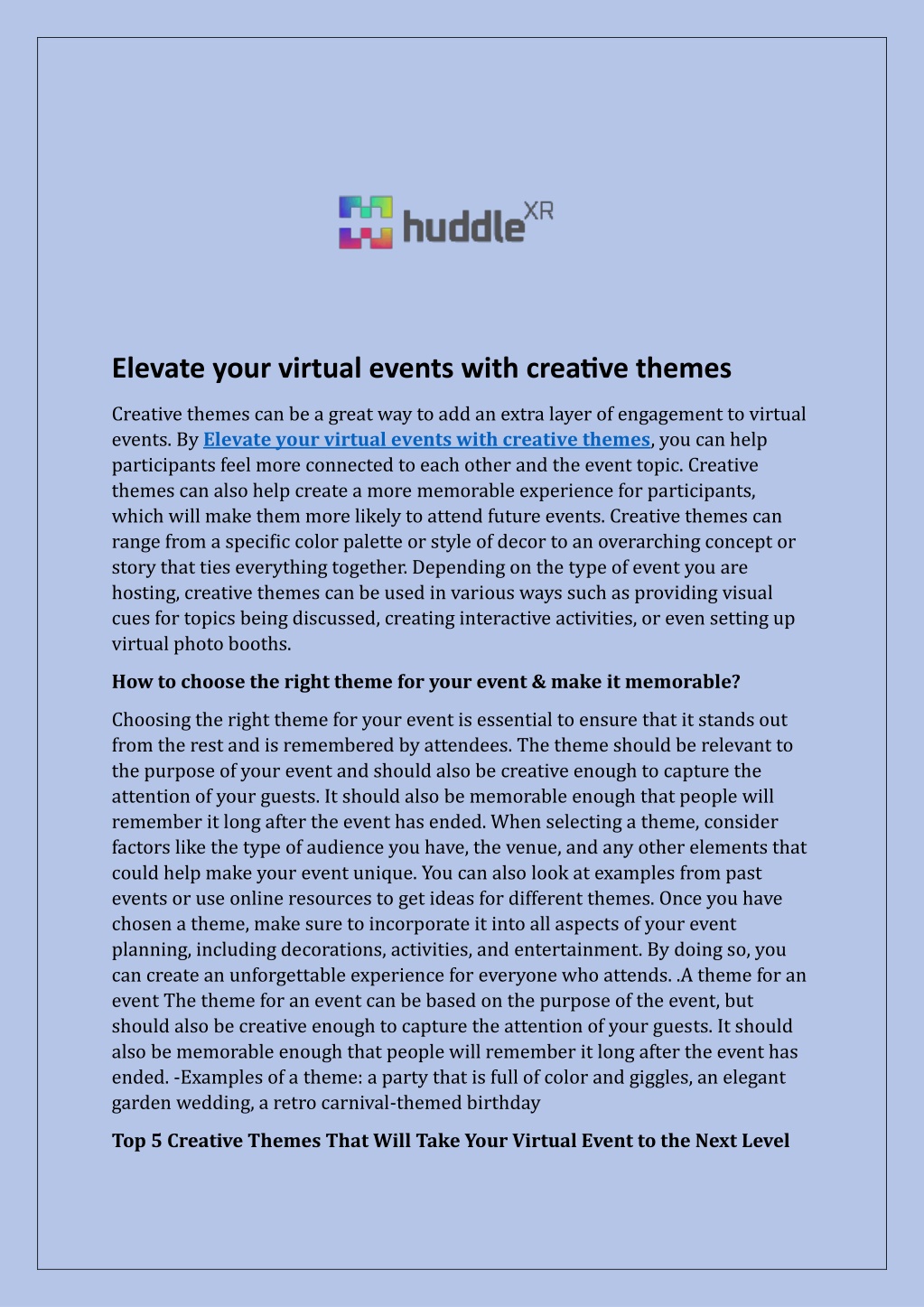PPT - Elevate your virtual events with creative themes PowerPoint ...