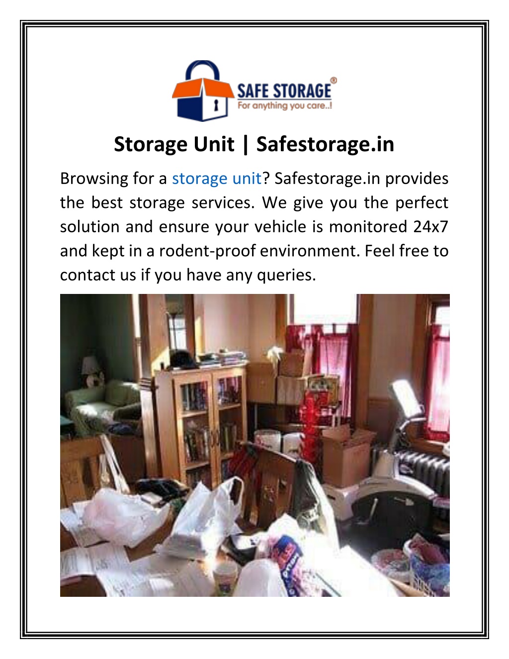 PPT - Storage Unit | Safestorage.in PowerPoint Presentation, free ...