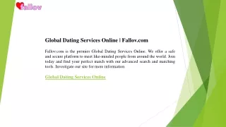 PPT - Global Dating Services Online Fallov.com PowerPoint Presentation ...