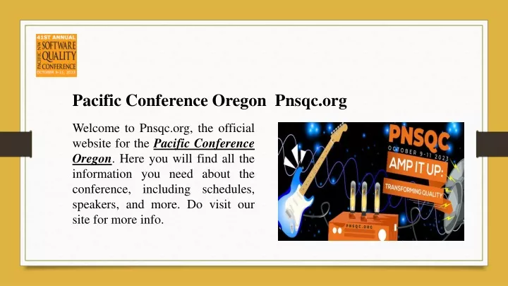 PPT - Pacific Conference Oregon | Pnsqc.org PowerPoint Presentation ...