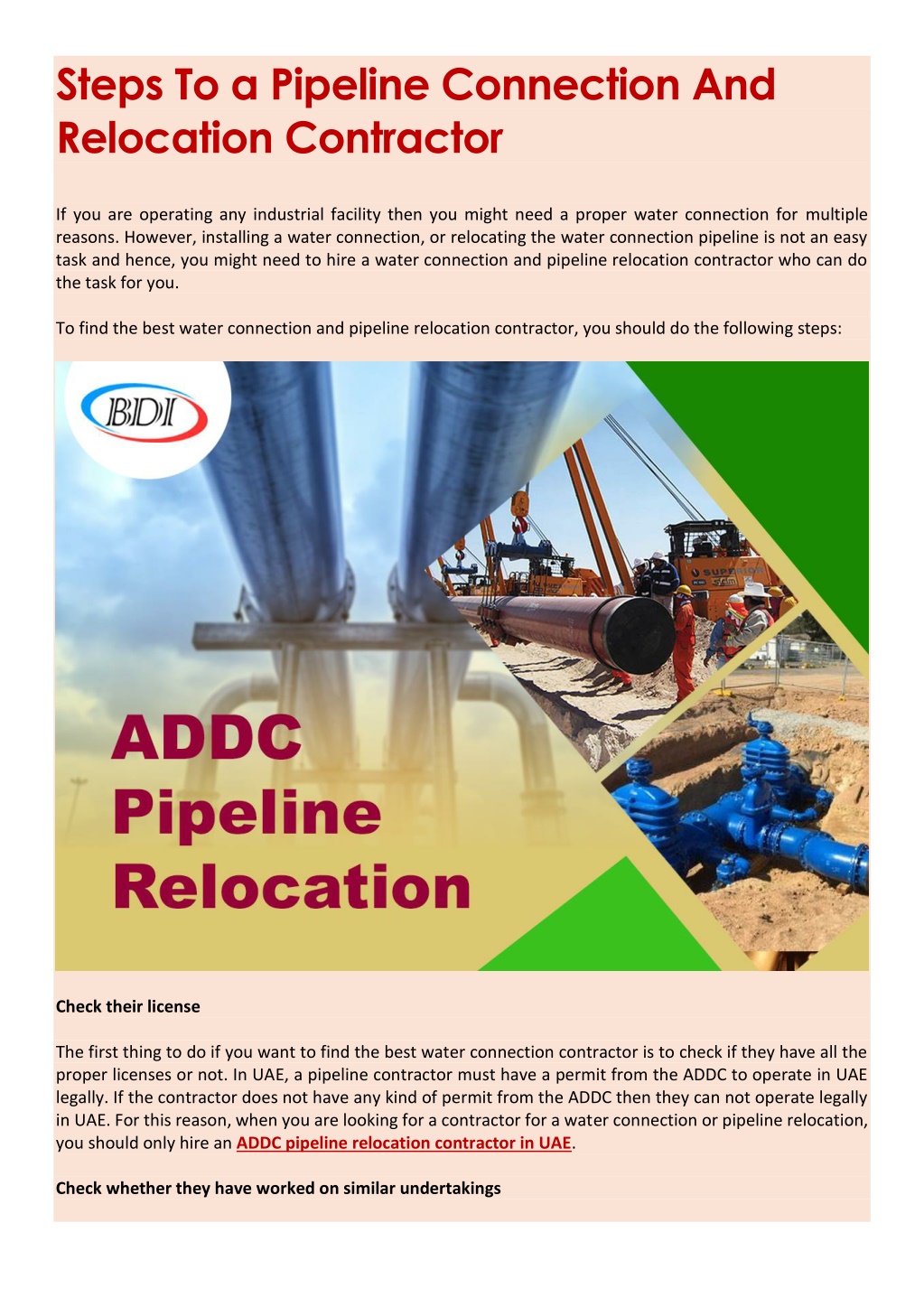 PPT - Steps To a Pipeline Connection And Relocation Contractor ...