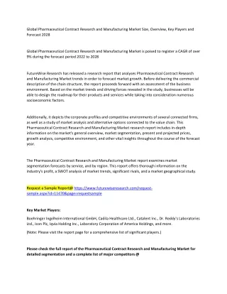 PPT - Global Pharmaceutical Contract Research and Manufacturing Market ...