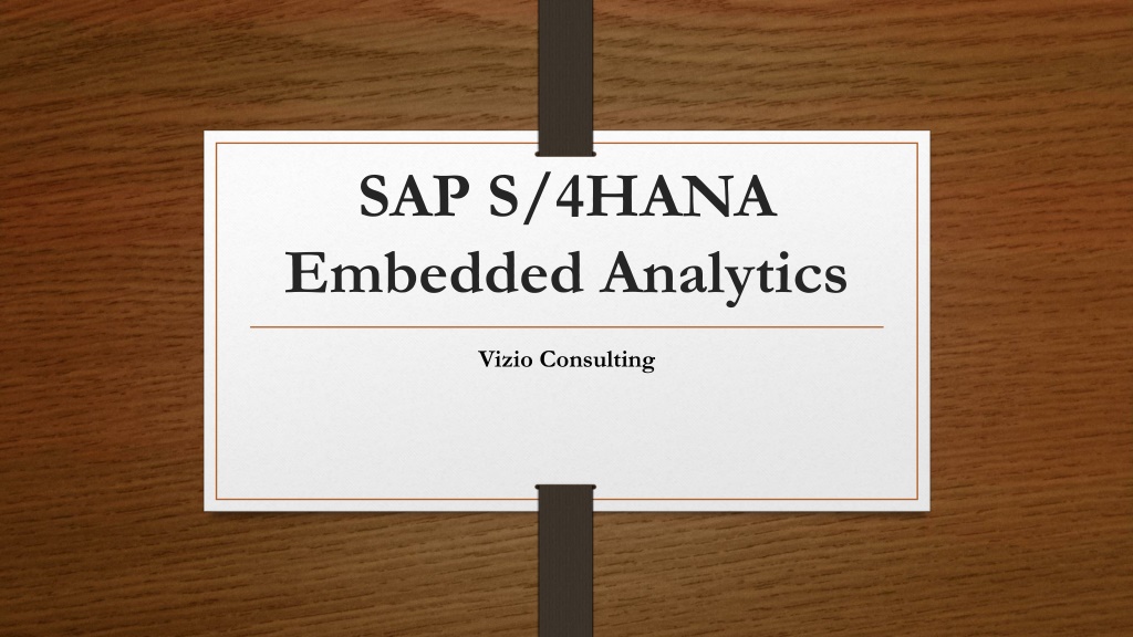 PPT - What Is SAP S/4HANA Embedded Analytics? PowerPoint Presentation ...
