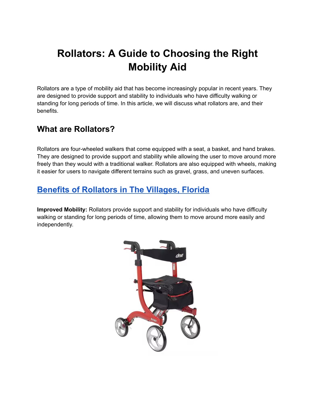 PPT - Rollators: A Guide to Choosing the Right Mobility Aid PowerPoint ...