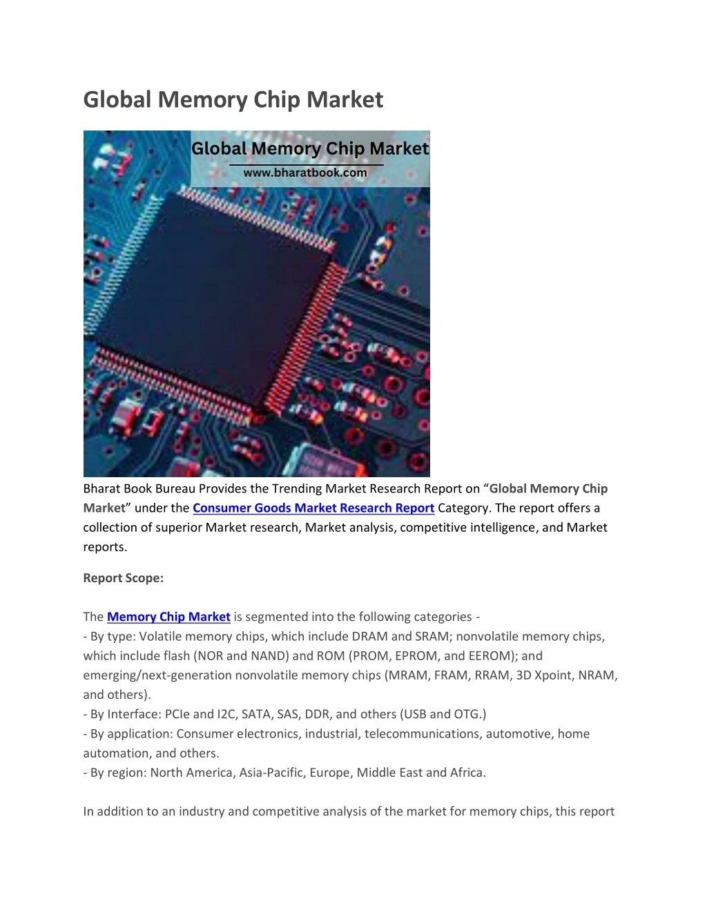 PPT - Global Memory Chip Market PowerPoint Presentation, free download ...