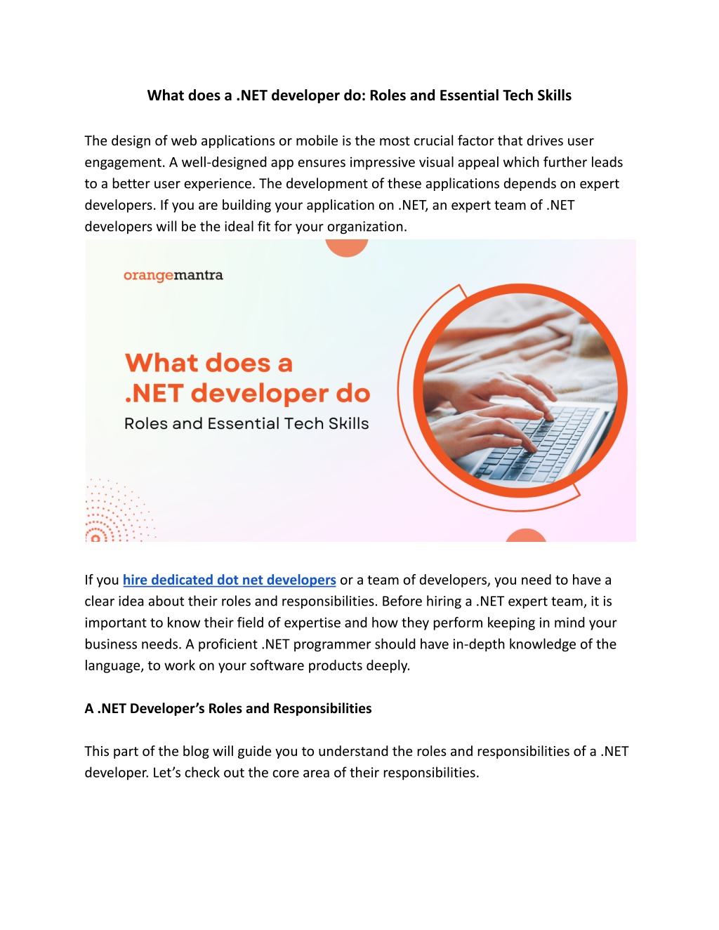 PPT - What does a .NET developer do_ Roles and Essential Tech Skills ...