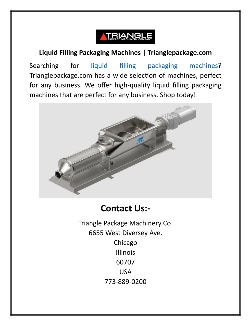PPT - Liquid Filling Packaging Machines Trianglepackage PowerPoint ...