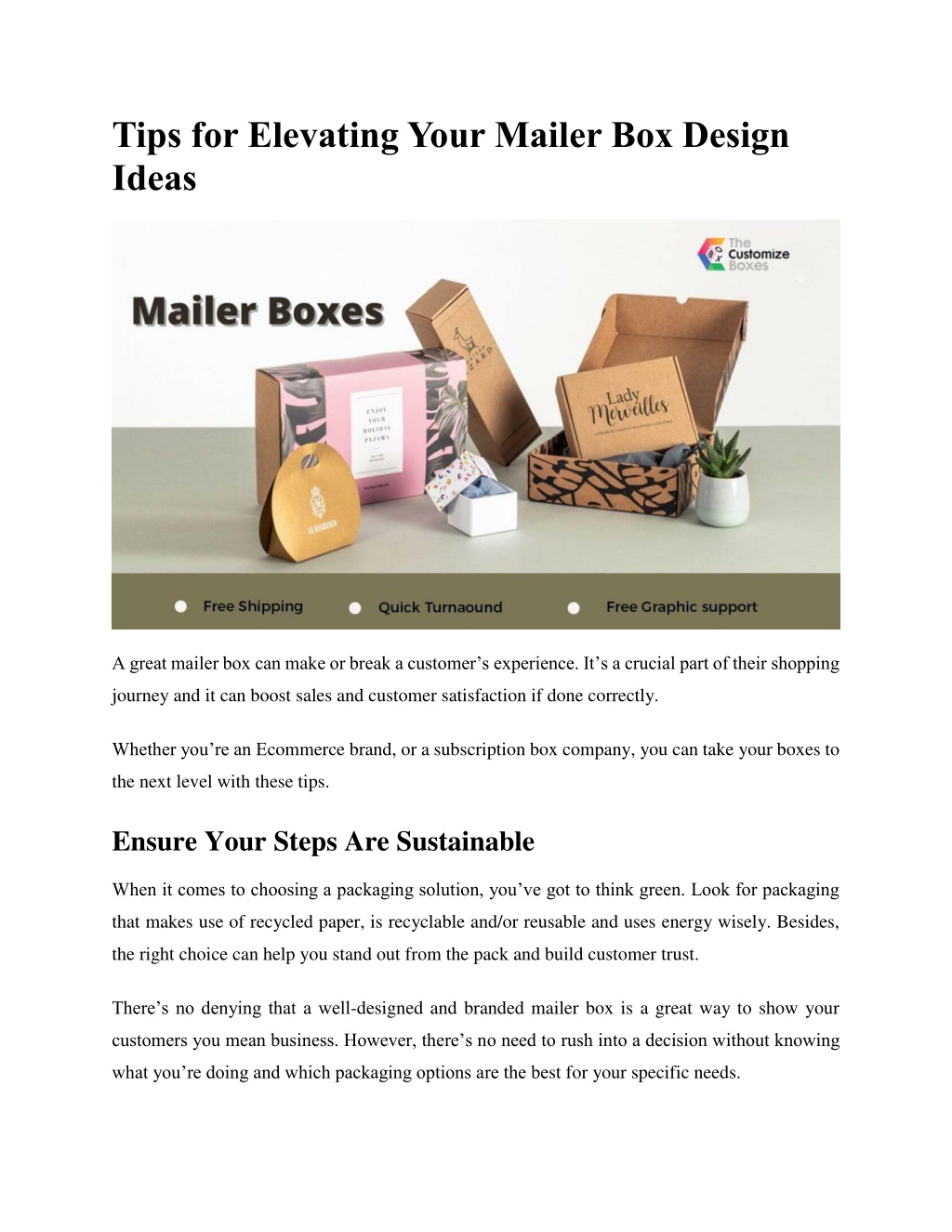 PPT - Tips for Elevating Your Mailer Box Design Ideas PowerPoint ...