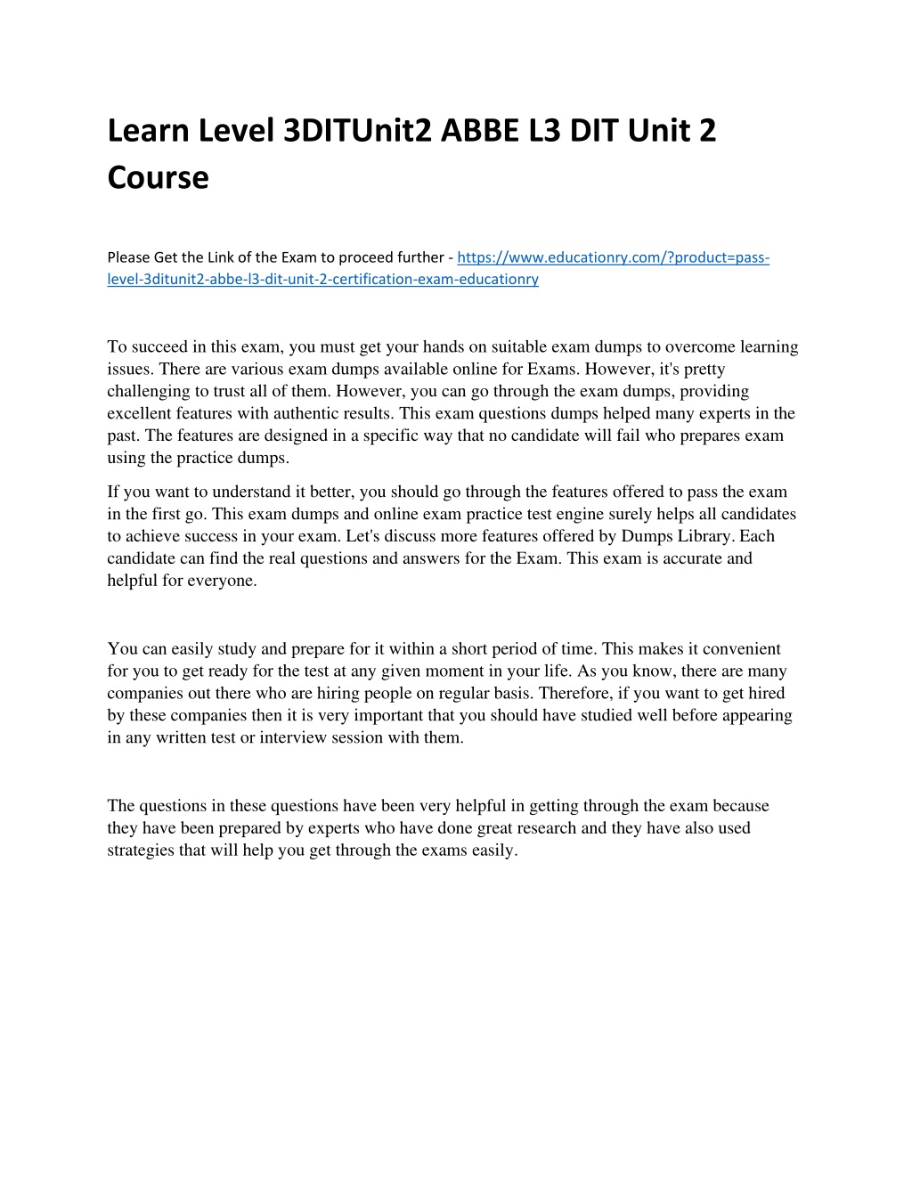 PPT - Learn Level 3DITUnit2 ABBE L3 DIT Unit 2 Practice Course ...