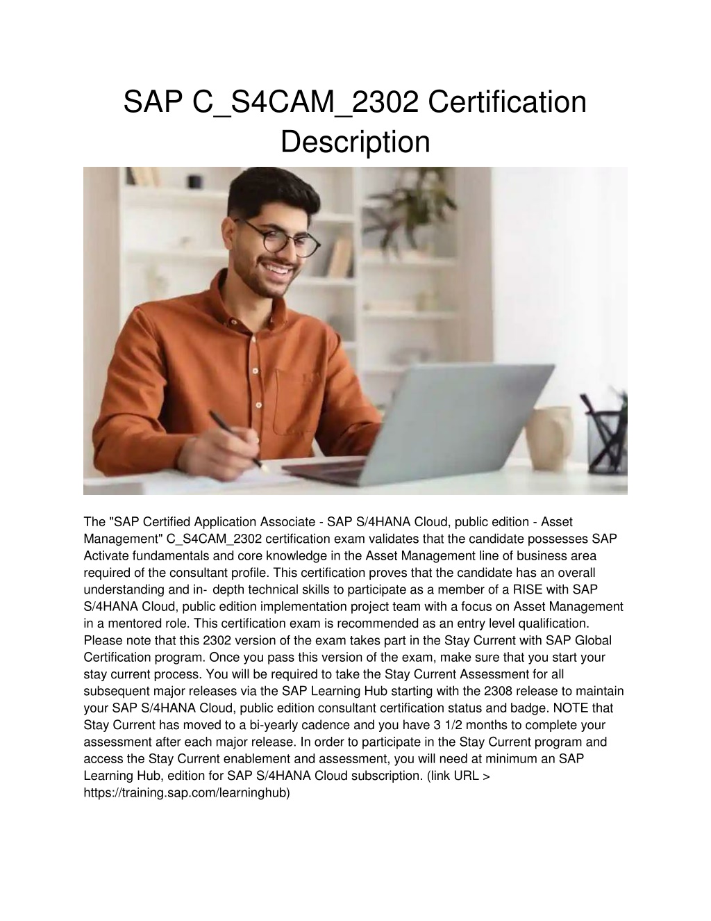PPT - SAP C_S4CAM_2302 Certification Description PowerPoint ...