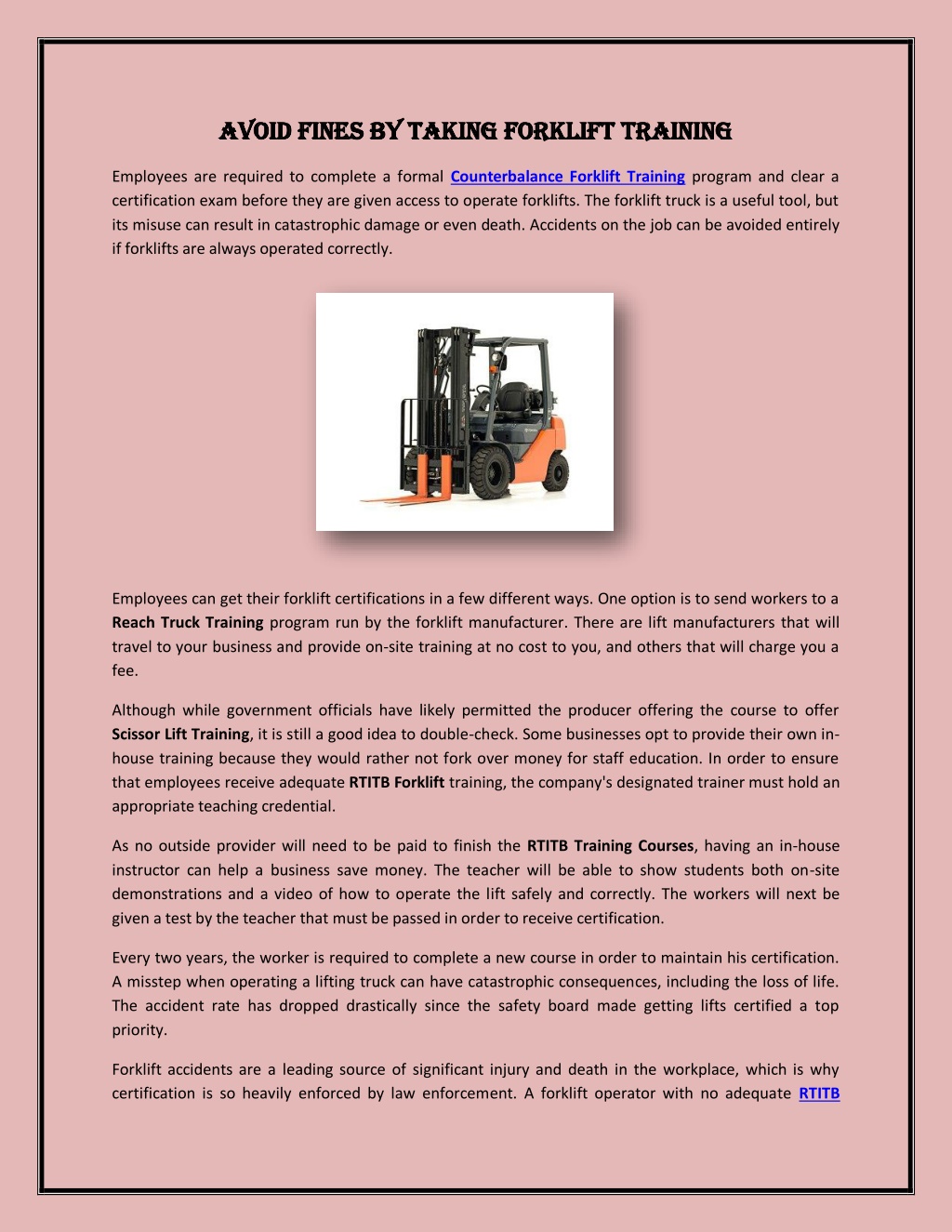 PPT - Avoid Fines by Taking Forklift Training PowerPoint Presentation ...